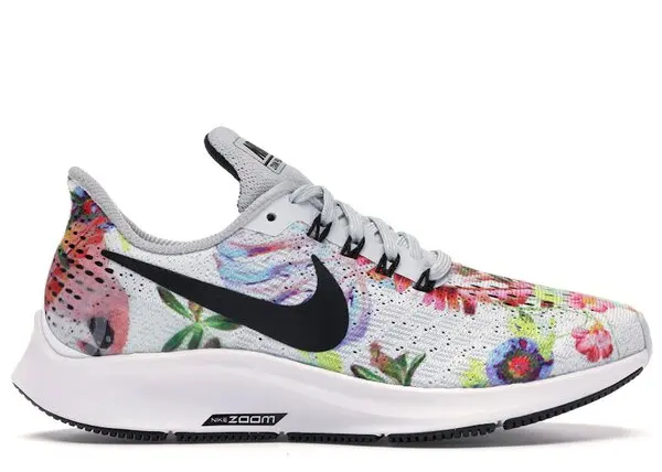 Nike Air Zoom Pegasus 35 Floral Sneakers - Pure Platinum/black/white