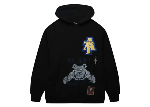 TRAVIS SCOTT X Mitchell & Ness North Carolina A&t Aggies Overlap Pullover Hoodie