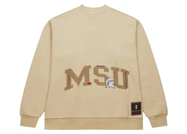 TRAVIS SCOTT X Mitchell & Ness Michigan State Spars Pullover Sweatshirt