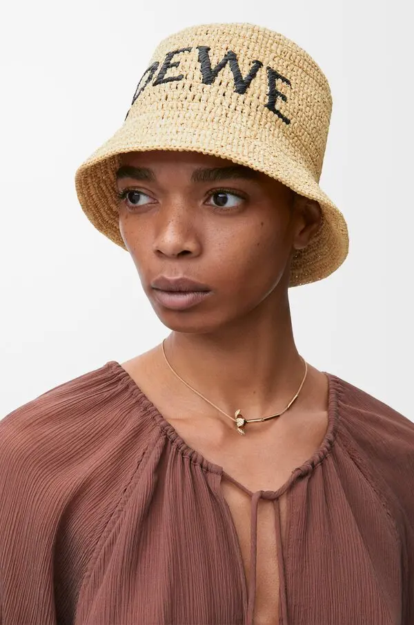 Loewe Raffia Bucket Hat - Natural