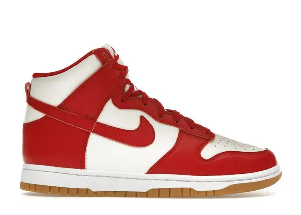 Nike Dunk High Sneakers - Sail/gym Red/gum Light Brown