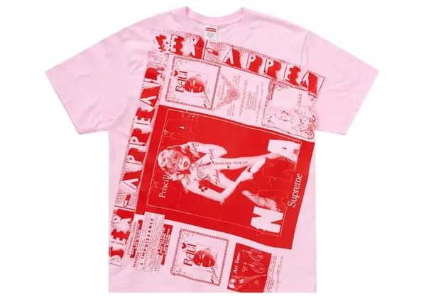 Supreme Collage Tee Shirt - Light Pink