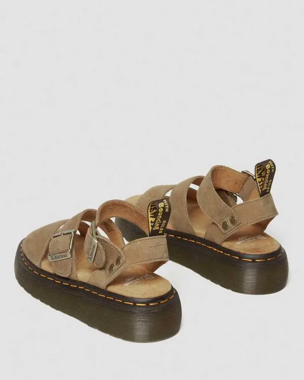 Dr. Martens Gryphon Tumbled Nubuck Leather Platform Sandals  display picture 2