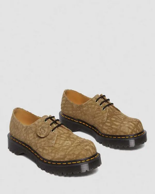 Dr. Martens 1461 Bex Made In England Hairy Suede Oxfords - Tan,brown