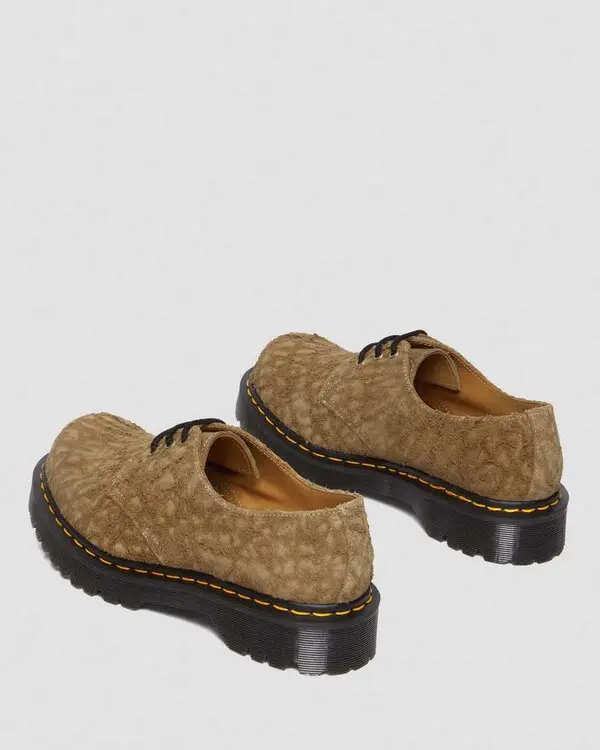 Dr. Martens 1461 Bex Made In England Hairy Suede Oxfords - Tan,brown