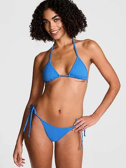 Pink By Frankies Bikinis Rosemary Bikini Bottom - Blue