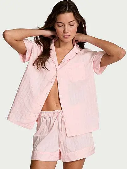 Victoria's Secret Heritage Cotton Short Pajama Set - Pink