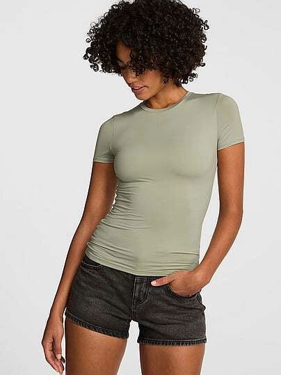 Pink Base Stretch™ Short-sleeve Tee - Green