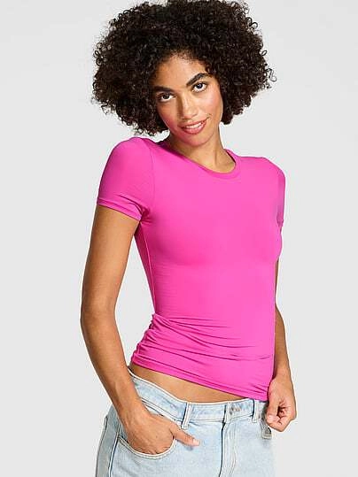 Pink Base Stretch™ Short-sleeve Tee - Pink