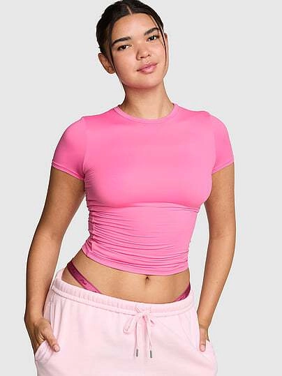 Pink Base Stretch™ Short-sleeve Tee - Pink