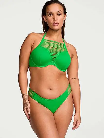 Victoria's Secret Swim Vs Archives Sexy Tee High-neck Push-up Bikini Top - Green