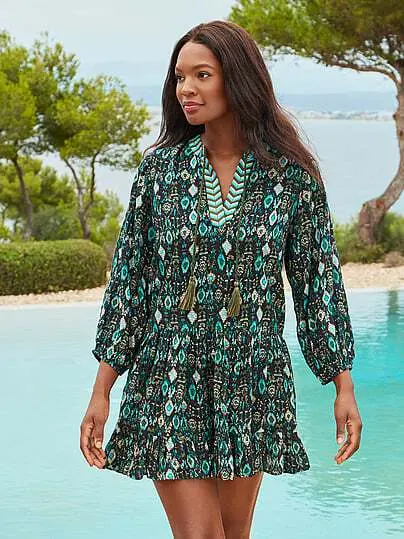 Victoria's Secret Miraclesuit Beach Cotton Dress - Print