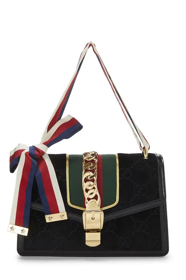 Gucci Gg Velvet Sylvie Shoulder Bag