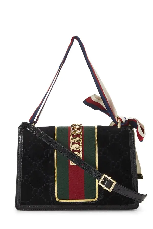 Gucci Gg Velvet Sylvie Shoulder Bag