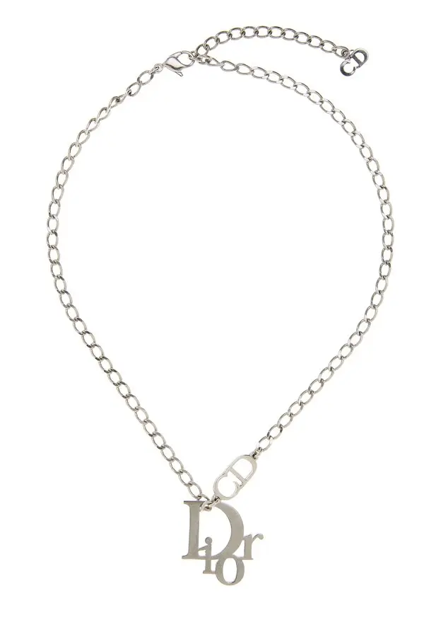 Dior Logo Chain Necklace - Silver