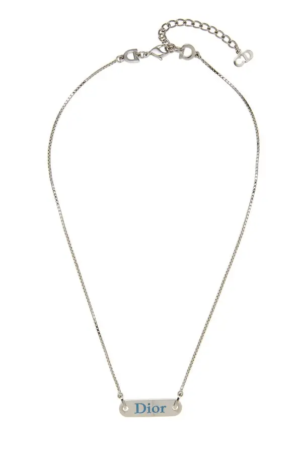 Dior Logo Chain Necklace - Silver
