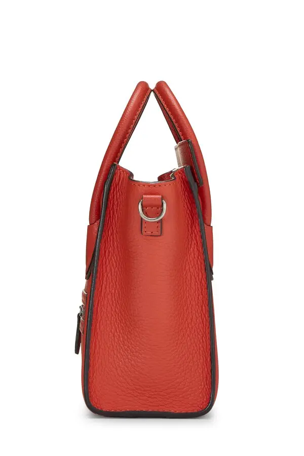 Celine Luggage Tote Drummed Calfskin - Red