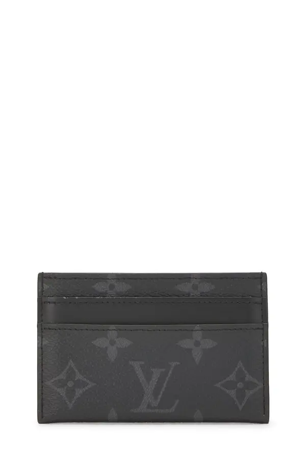 LOUIS VUITTON Monogram Eclipse Double Card Holder - Black