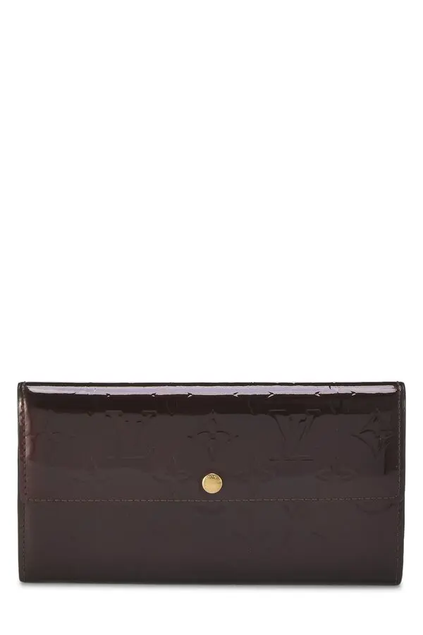LOUIS VUITTON Monogram Vernis Sarah Wallet - Purple