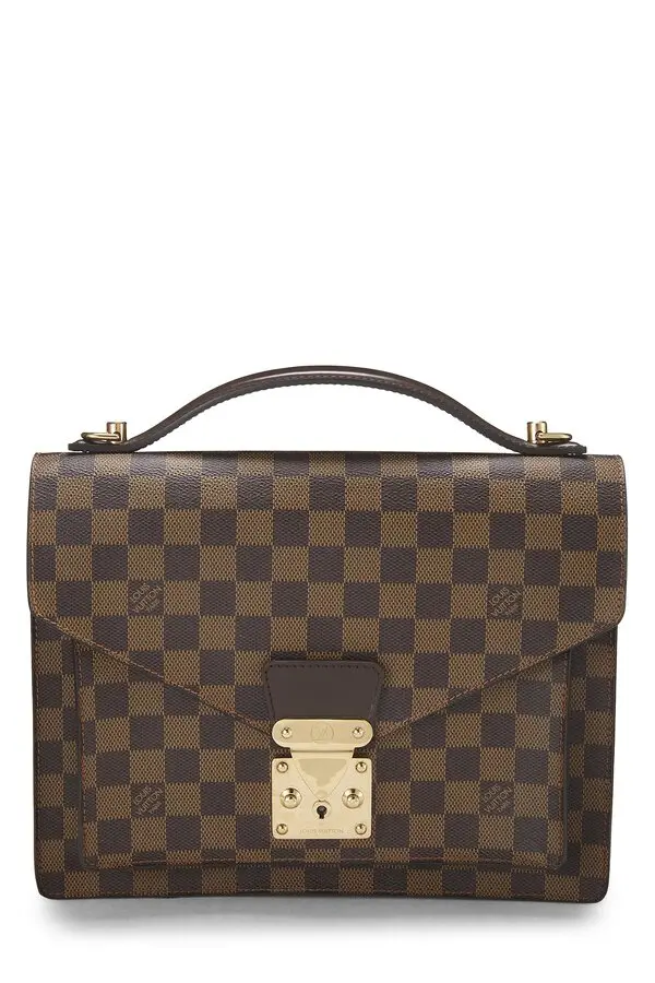 LOUIS VUITTON Damier Ebene Monceau - Brown