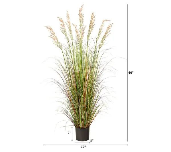 NEARLY NATURAL 5.5' Plum Grass Plant