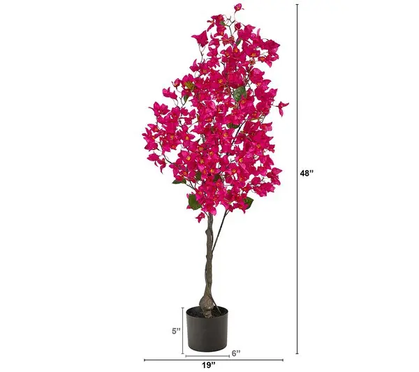 NEARLY NATURAL 4' Bougainvillea Artificial Tree