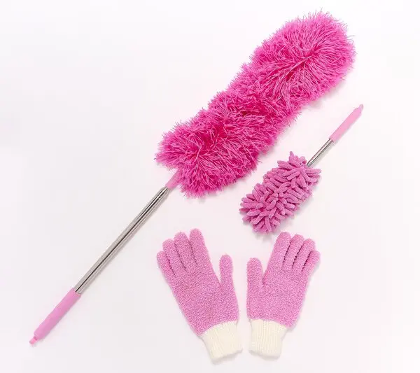 TIDYUPS Dusting Kit With Dusters And Microfiber Dusting Gloves - One-color