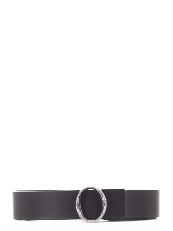ORTIGNI Reversible Leather Belt - Ebano/nero
