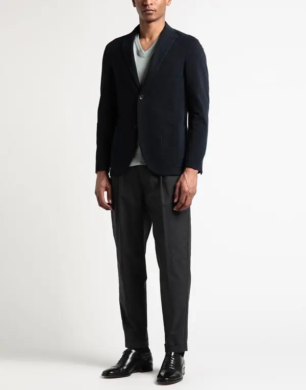 Montedoro Single-breasted Cotton And Cashmere Blazer - Blue