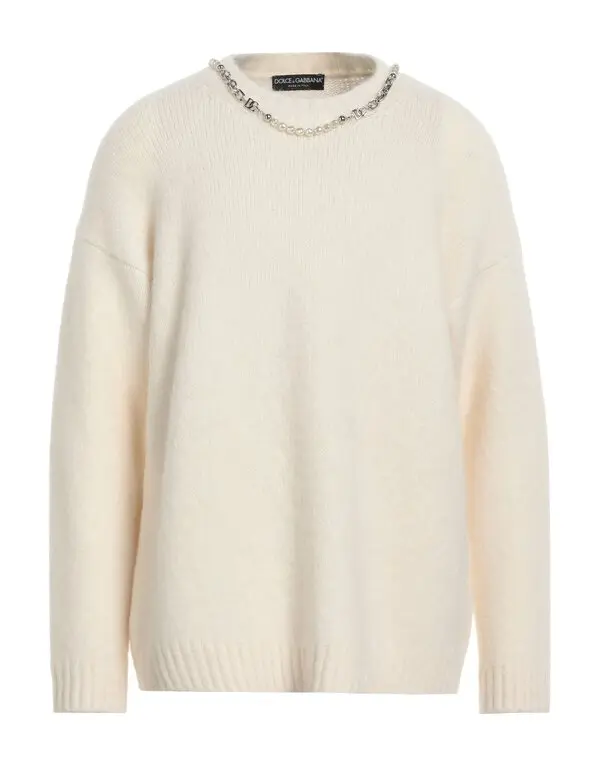 Dolce & Gabbana Sweater With Metal Applications And Beads