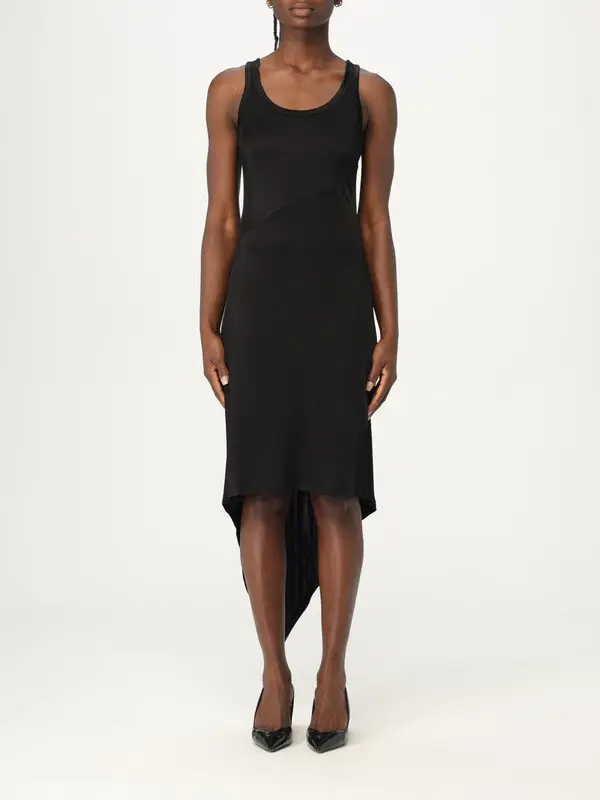 Helmut Lang Asymmetrical Hem Tank Dress - Black