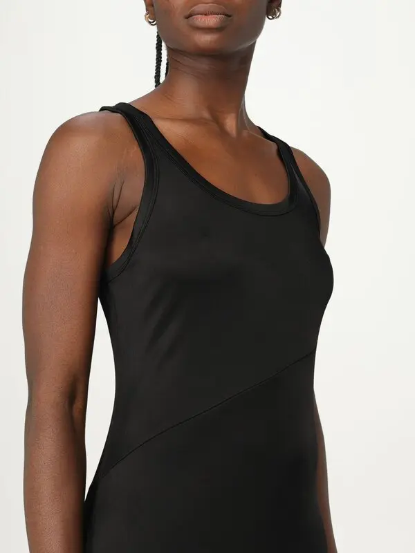Helmut Lang Asymmetrical Hem Tank Dress - Black - 40% Off | Editorialist
