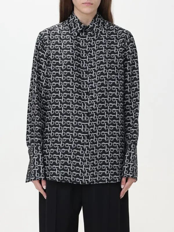 Burberry Graphic Print Button-up Shirt - Silver