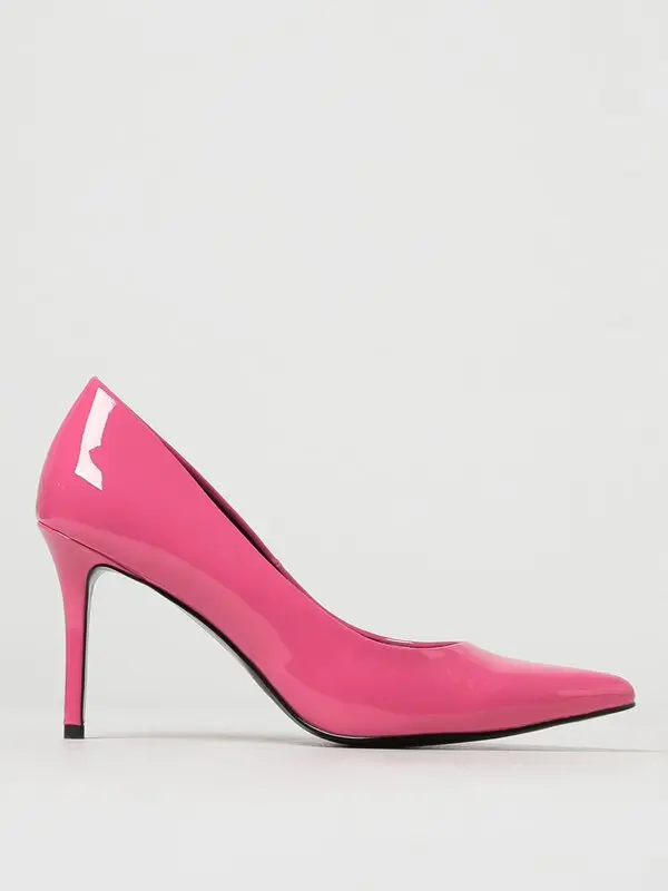 Versace Patent Pumps With Embossed Logo - Red