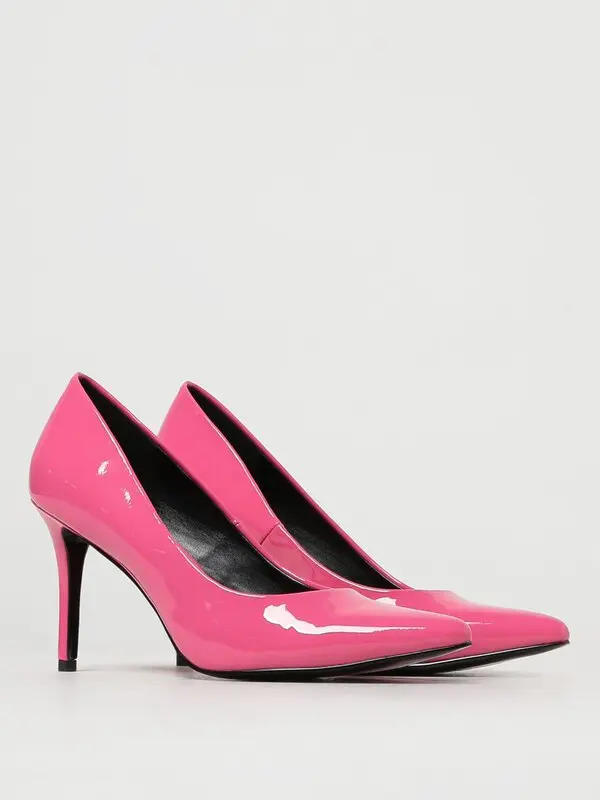 Versace Patent Pumps With Embossed Logo - Red
