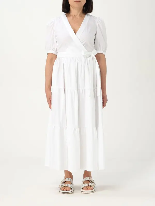 TWINSET Wrap Maxi Dress With Tiered Skirt