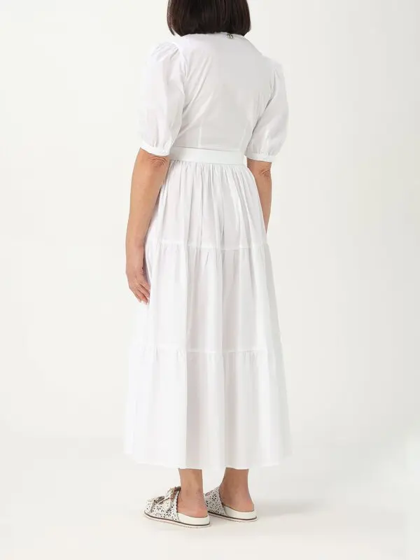 TWINSET Wrap Maxi Dress With Tiered Skirt