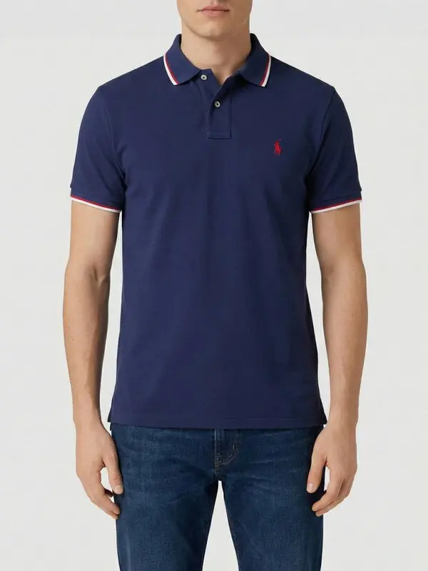 Polo Ralph Lauren Cotton Polo Shirt With Embroidered Logo - Blue