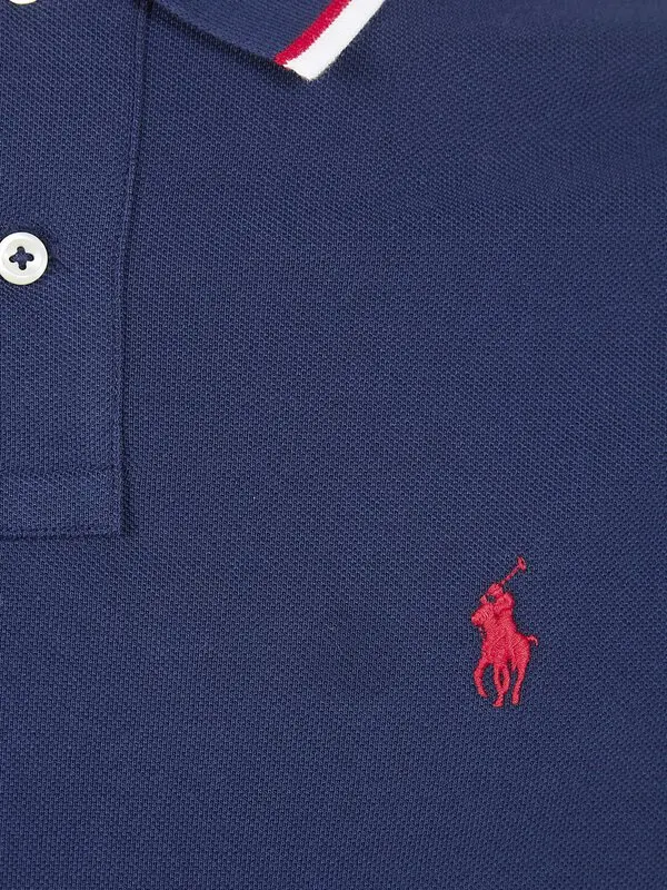 Polo Ralph Lauren Cotton Polo Shirt With Embroidered Logo - Blue