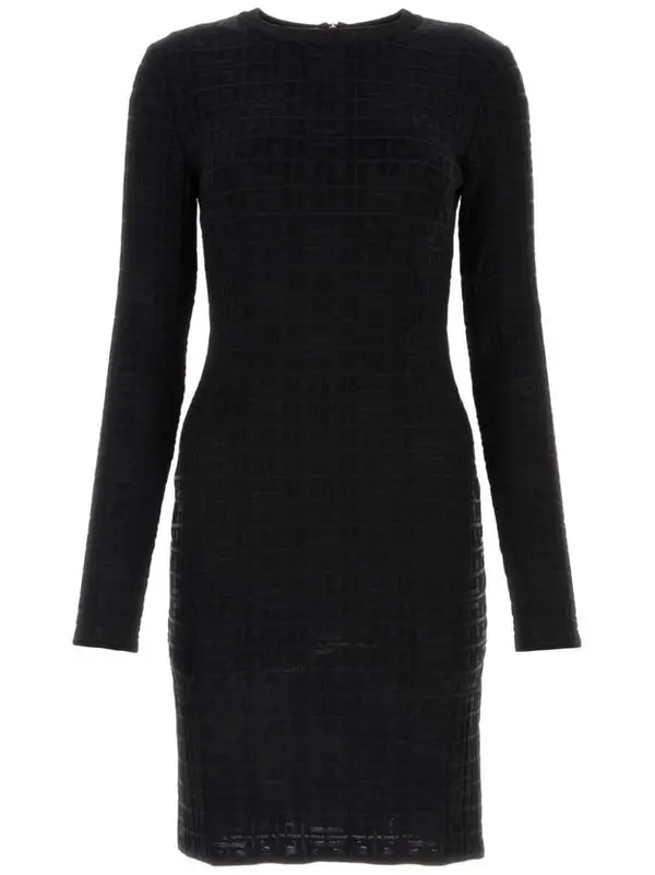 Givenchy 4g Jacquard Long-sleeved Dress