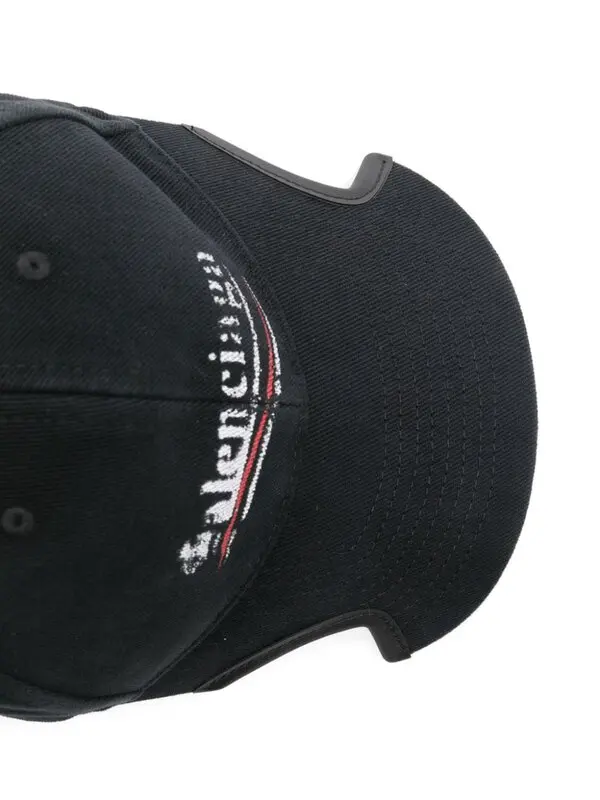 Balenciaga Political Stencil Baseball Cap - Black | Editorialist