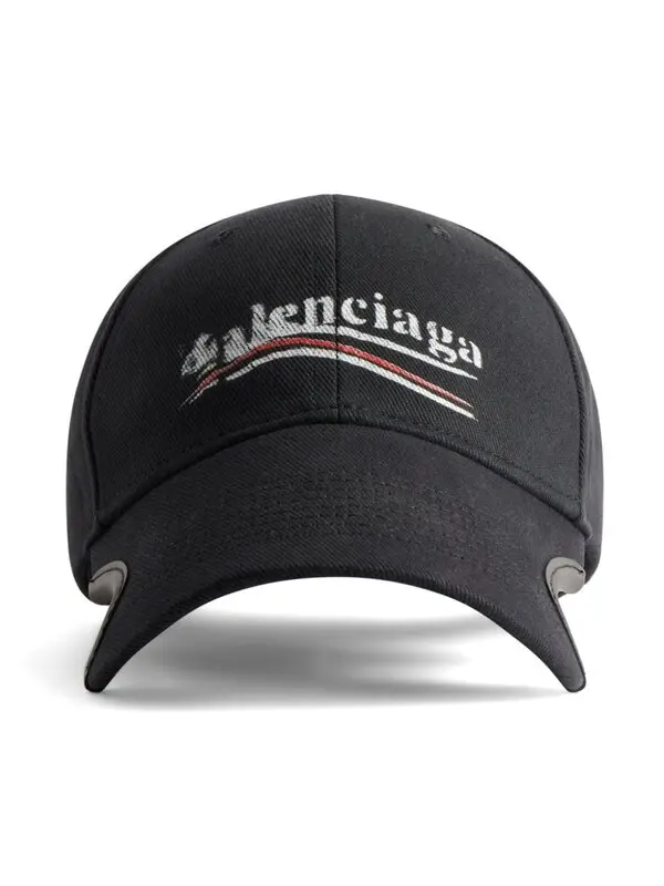 Balenciaga Political Stencil Baseball Cap - Black | Editorialist