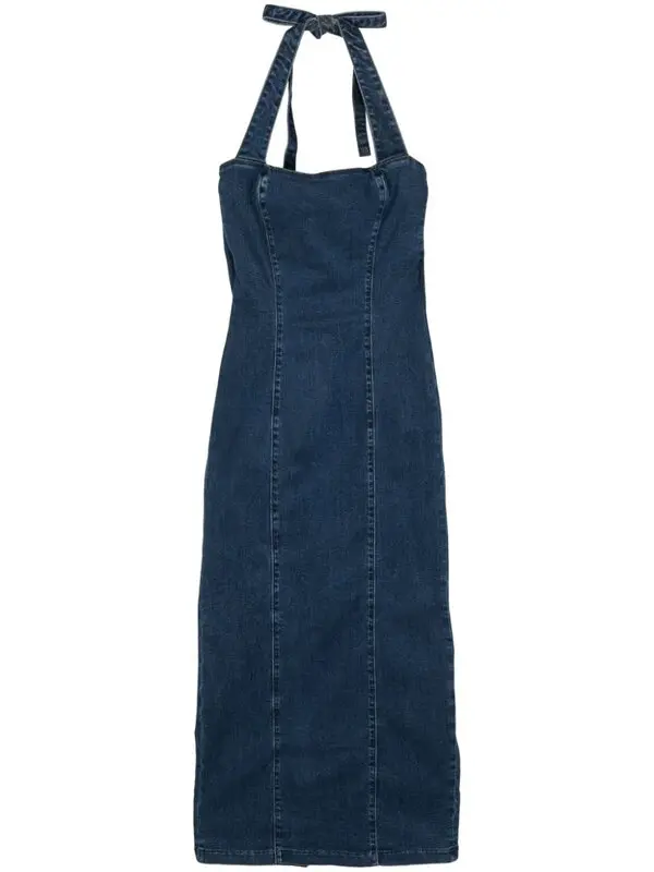 white christmas dresses Worth The Wait Denim Midi Dress Large main image 1