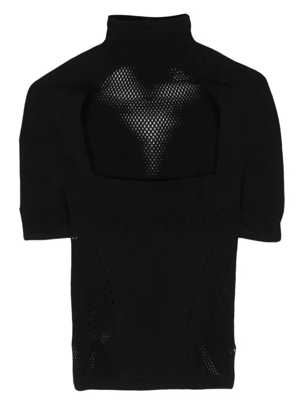 Off-White Open-knit High Neck Top