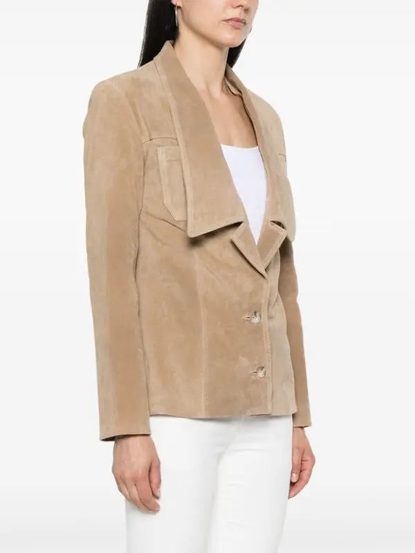 Coperni Suede Single-breasted Jacket