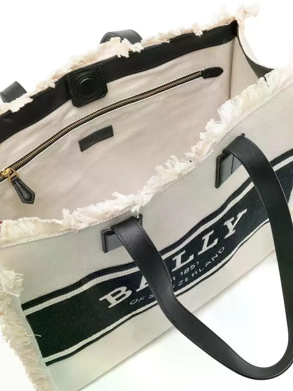 Bally Embroidered-logo Canvas Tote Bag