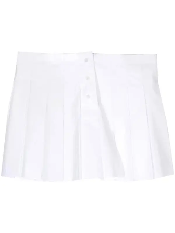 We11Done Pleated Cotton Skirt