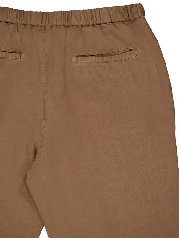Boglioli Straight-leg Linen Trousers - Brown