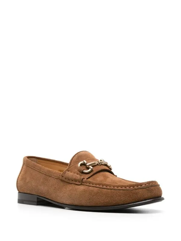 Brunello Cucinelli Horsebit Detail Suede Loafers