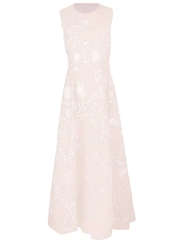 Adam Lippes Eloise Floral-embroidered Dress